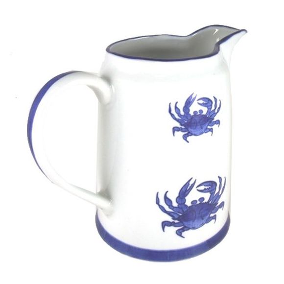 SII | Dining | Coastal Seaside Maryland Blue And White Crab Water Juice ...
